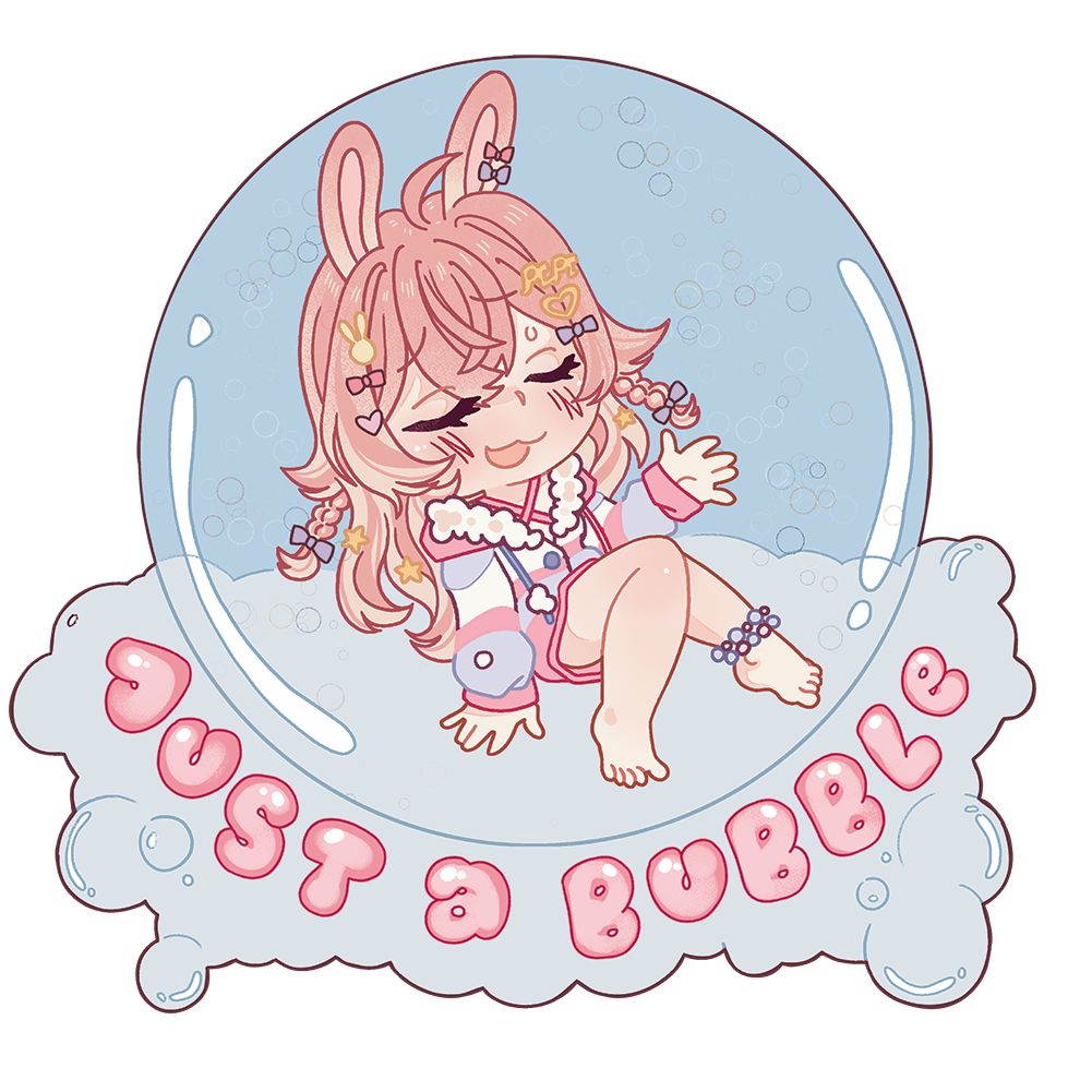 Pipkin Pippa Sticker "Just A Bubble" - LittleAlzi | Capippalist Trade Guild